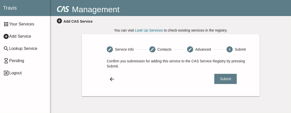CAS Service Registry - ServiceHub