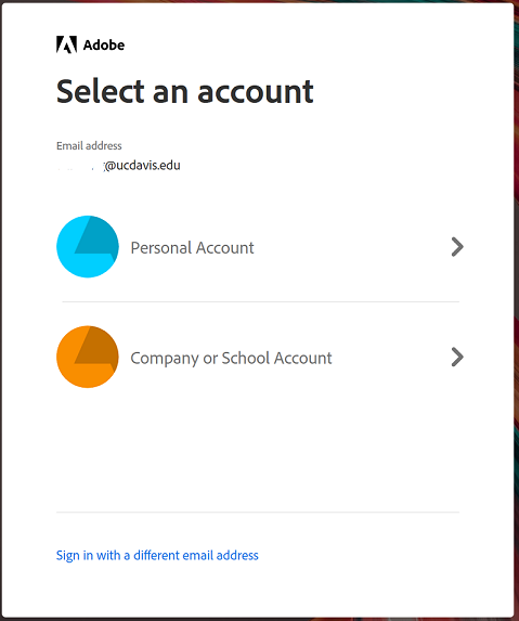 Logging into your Adobe Creative Cloud Account using the Personal ...